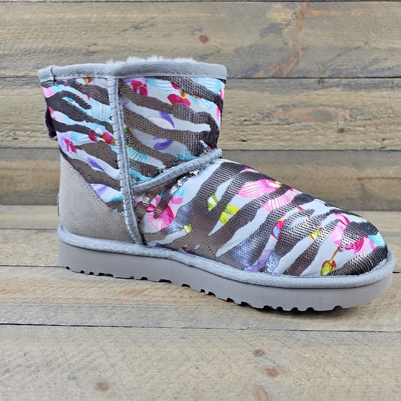 UGG | Shoes | Ugg Classic Mini Tiger Flower Sequins Womens Bootie ...